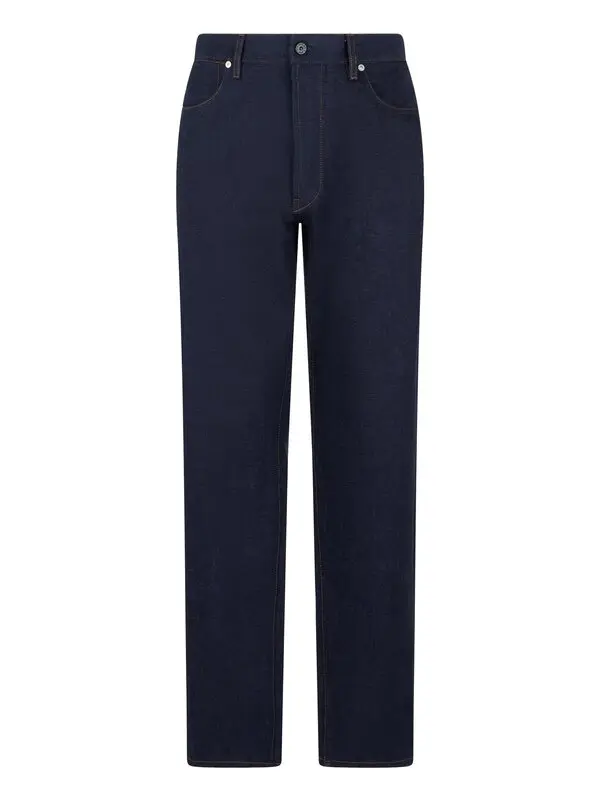 Stone Island Straight Leg Cotton Jeans - Denim