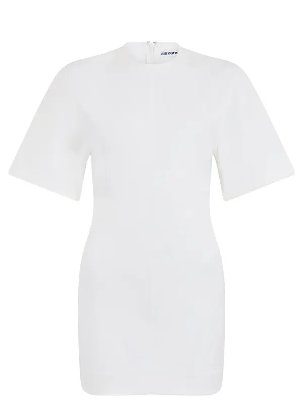Alexander Wang Fitted Mini Dress With Short Sleeves - White