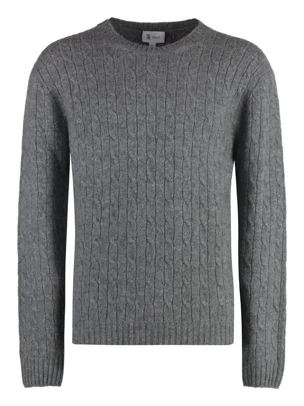 THE ALPHABET Cashmere Silk Cable-knit Sweater - Grey