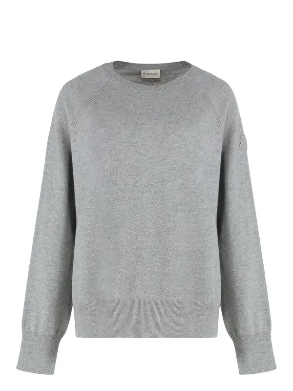 Moncler Crew Neck Cashmere Sweater - Grey