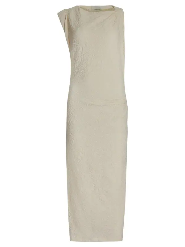 Isabel Marant Étoile Franzy Gathered Cotton-blend Dress - Ecru