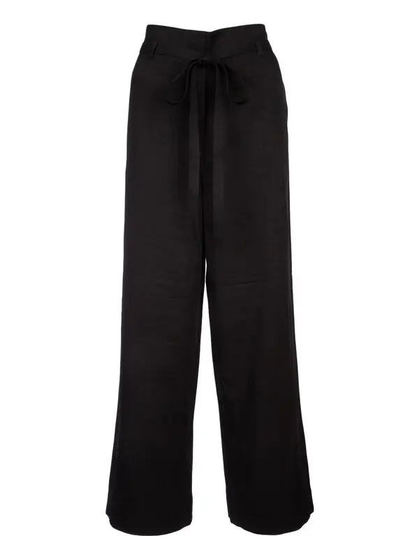 TOTEME Belted Palazzo Pants - Black