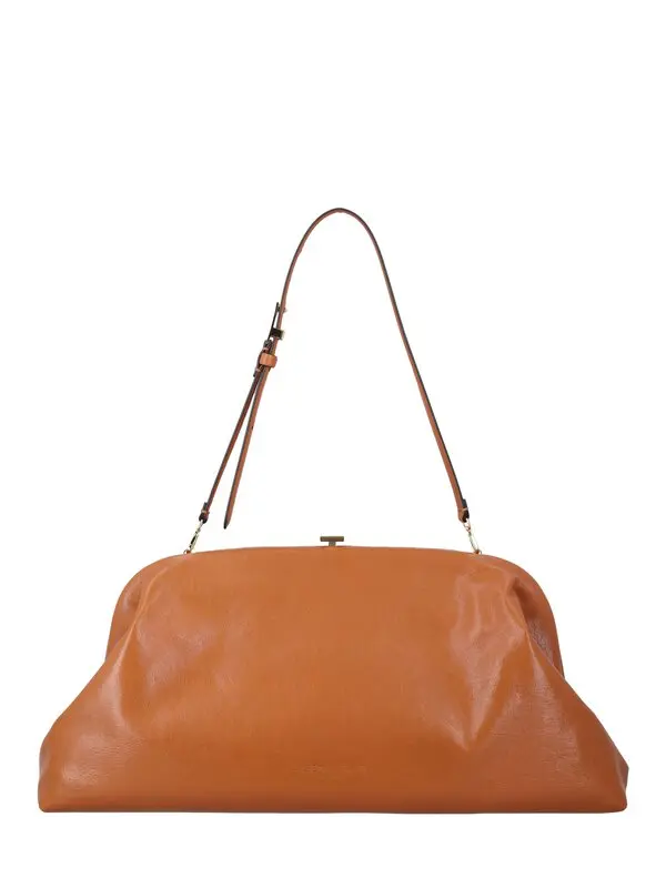 Alberta Ferretti Sculptural Leather Bag - Brown