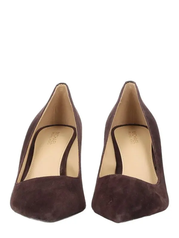Michael Kors Leather Pointed-toe Pumps With 7.6 Cm Heel - Brown