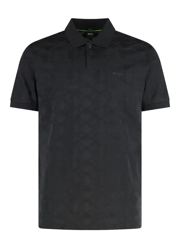 BOSS Cotton Polo Shirt For Relaxed Fit - Black