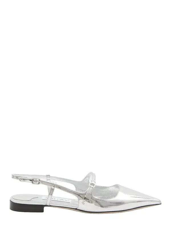 JIMMY CHOO Didi Ballerina Flats In Patent Leather - Silver
