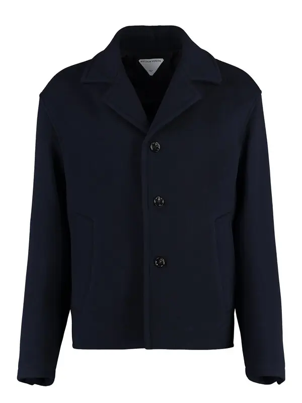 Bottega Veneta Wool And Cashmere Blend Jacket - Blue