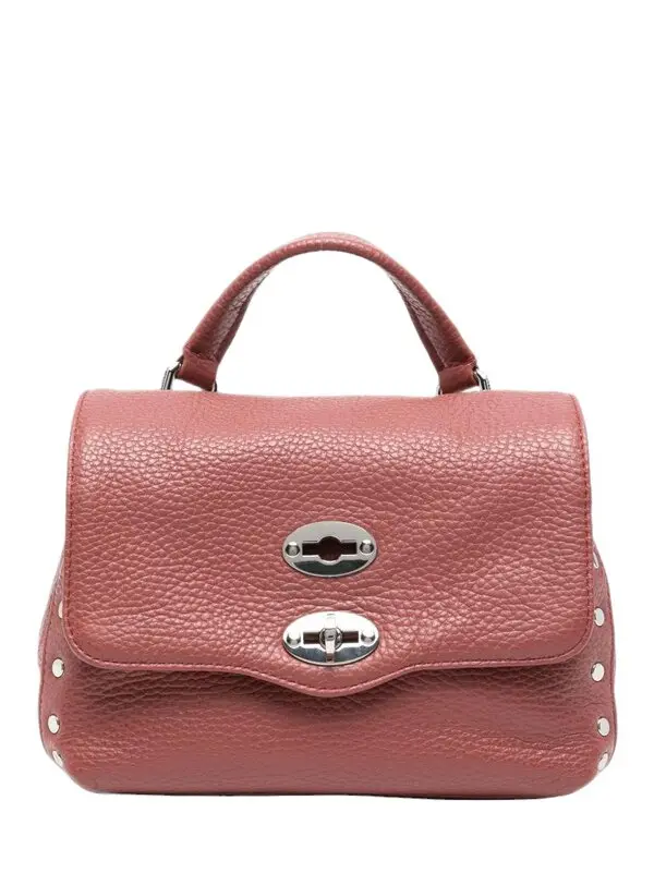 ZANELLATO Postina Daily Baby Leather Handbag With Silver Tone Studs - Red