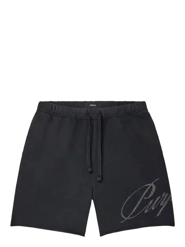 PURPLE BRAND Logo Detail Shorts - Black