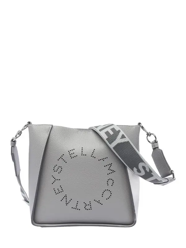 Stella McCartney Logo Perforated Crossbody Bag - Gray