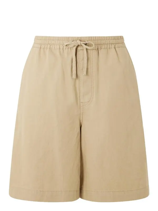 Loewe Straight-leg Cotton Drawstring Shorts - Neutrals