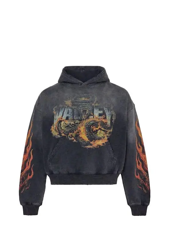 VALE FOREVER Serpent Graphic Hoodie - Black