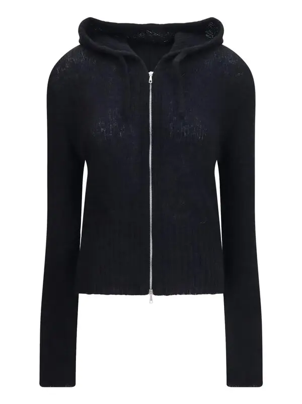 Our Legacy Alpaca-blend Zip-up Hoodie - Black