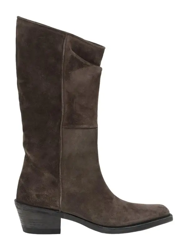 Khaite Clive Suede Mid-calf Boots - Brown