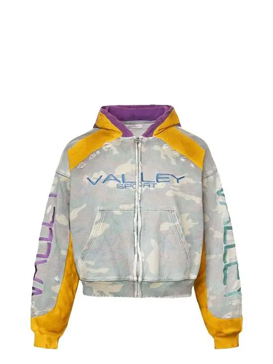 VALE FOREVER Camouflage Zip-up Hoodie - Multicolor