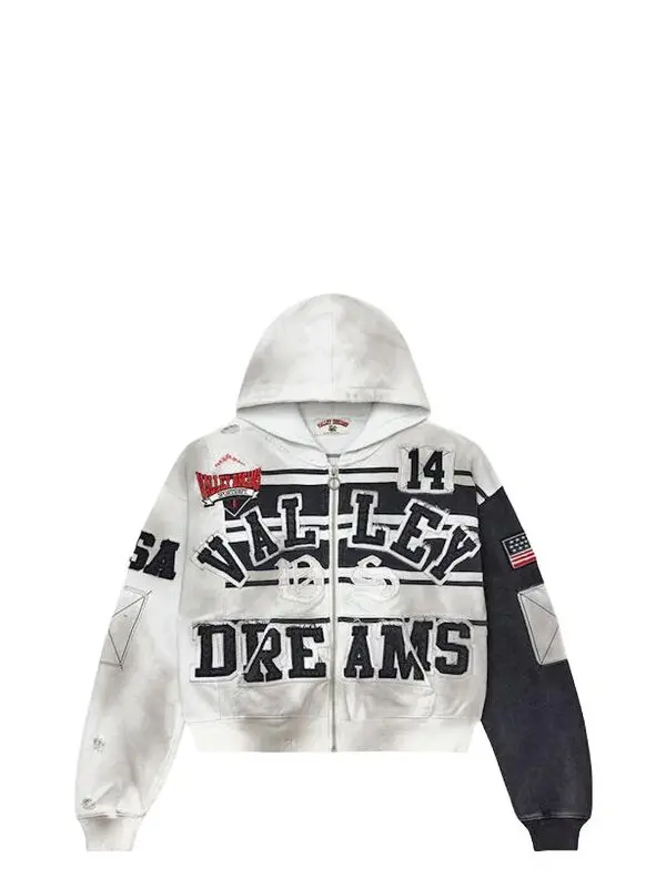 VALE FOREVER Collage Zip Up Hoodie - Mono