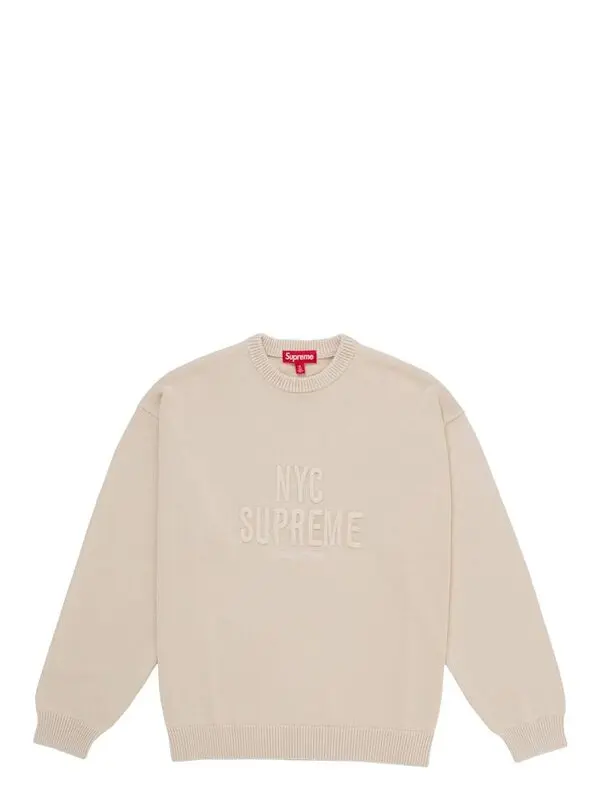 Supreme Overdyed Raised Sweater - Stone