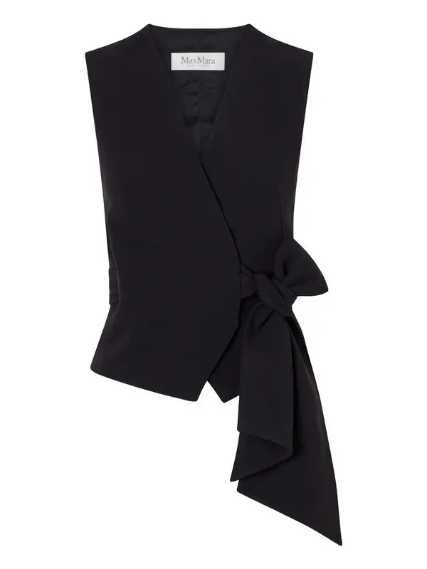 Max Mara Cropped Cady Vest - Black
