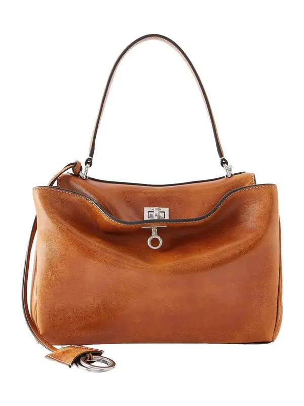 Balenciaga Rodeo Mini Leather Shoulder Bag - Brown