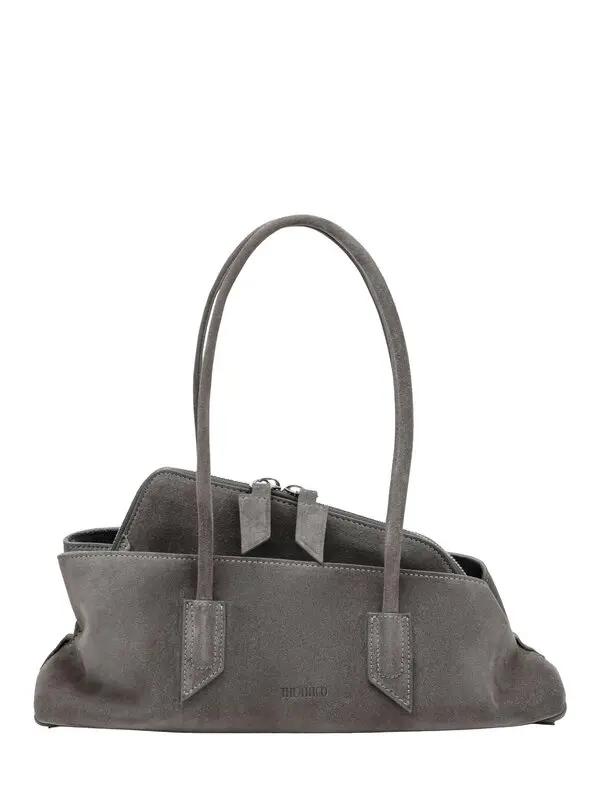 Attico La Passeggiata Small Suede Bag - Grey