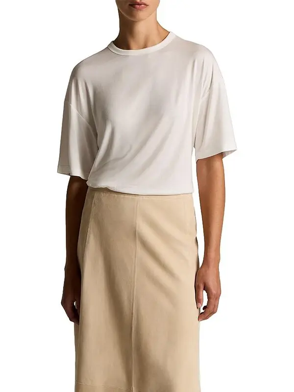 Vince Relaxed Crewneck Top - Ivory