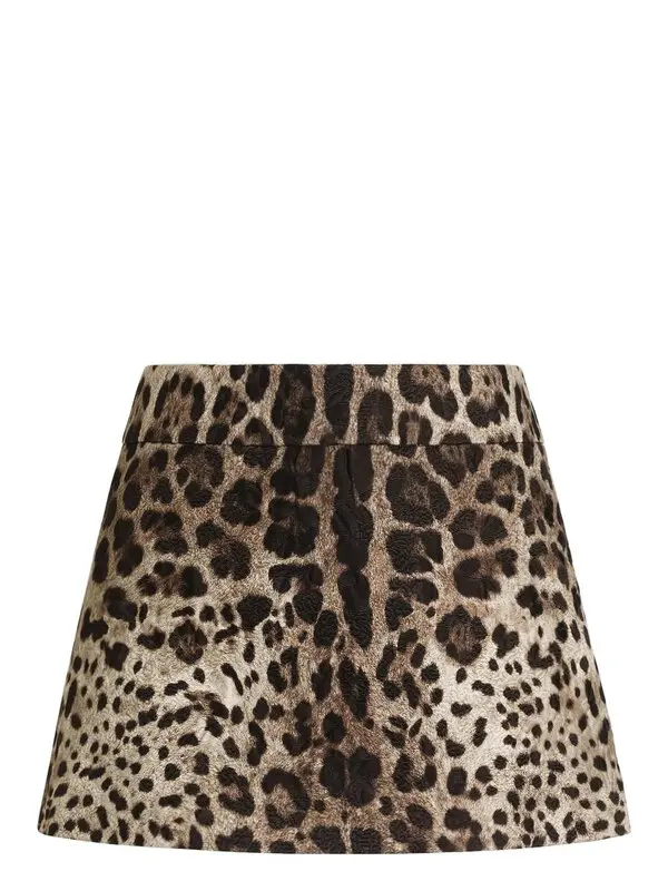 Dolce & Gabbana Leo-brocade Mini Skirt - Print
