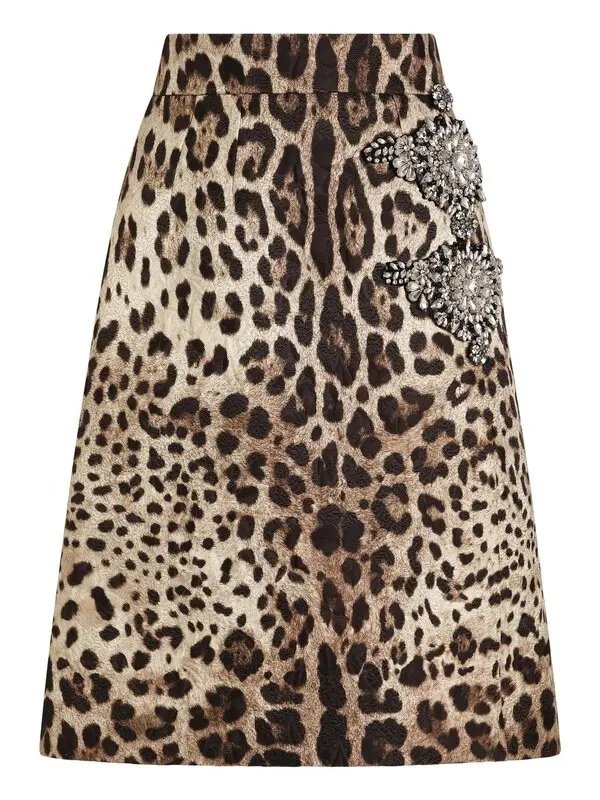 Dolce & Gabbana Leo Brocade Skirt - Print