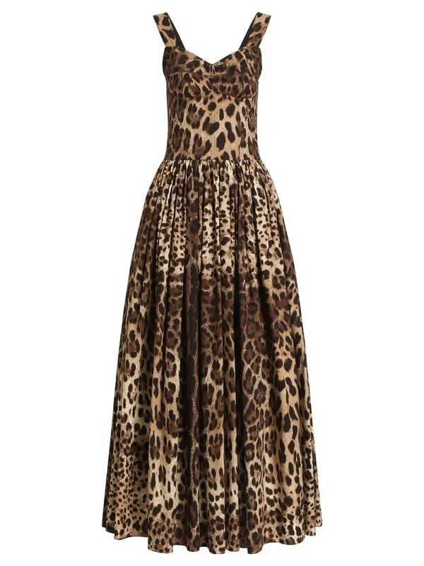 Dolce & Gabbana Leo- Poplin Maxi Dress - Print