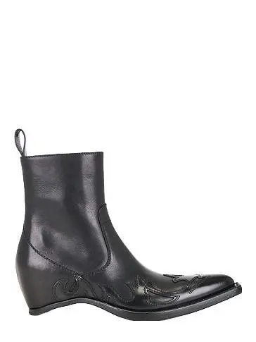 MAISON MARGIELA Heel-less Western Flame Boot - Black
