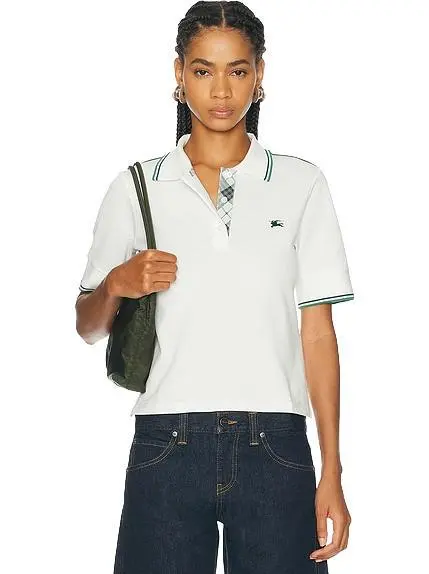 Burberry Billie Polo Top - Chalk