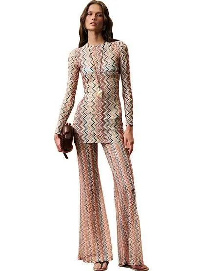 Missoni Zigzag Knit Flare Trousers - Multicolor