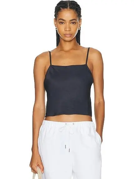 LESET Daniel Square Neck Tank Top - Midnight