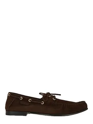 TOM FORD Suede Theo Boat Shoe - Walnut