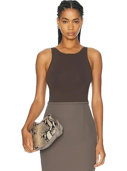 TOTEME Classic Compact Knit Tank Top - Walnut