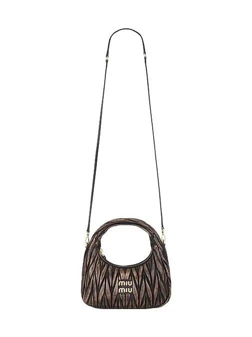 Miu Miu Wander Hobo Bag - Caffe