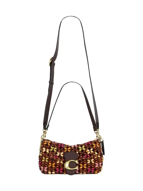 COACH Wooden Beaded Tabby Shoulder Bag 26 - Maple