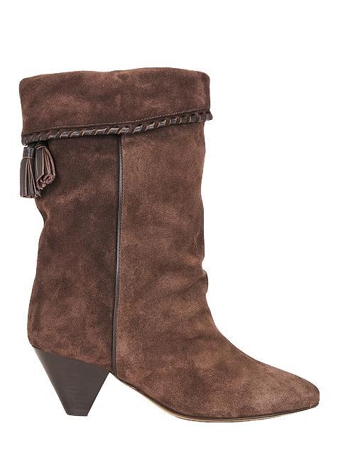 Isabel Marant Étoile Suede Pull-on Boots - Chocolate