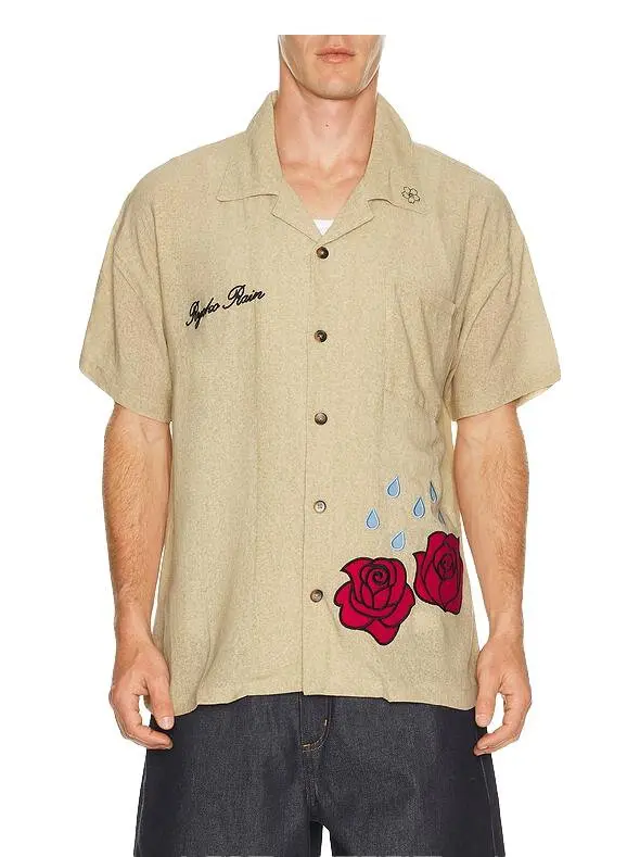 RYOKO RAIN Dear Ryoko Linen Button Up Shirt In . Also - Brown