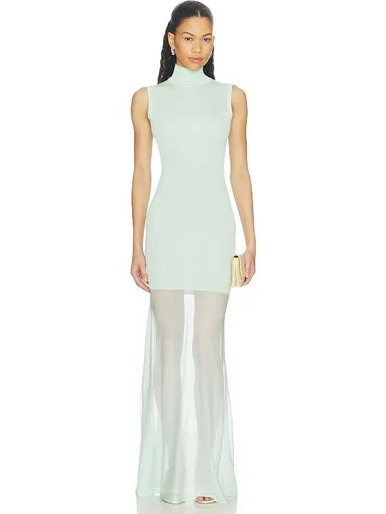 SEROYA Amine Knit Maxi Dress - Mint