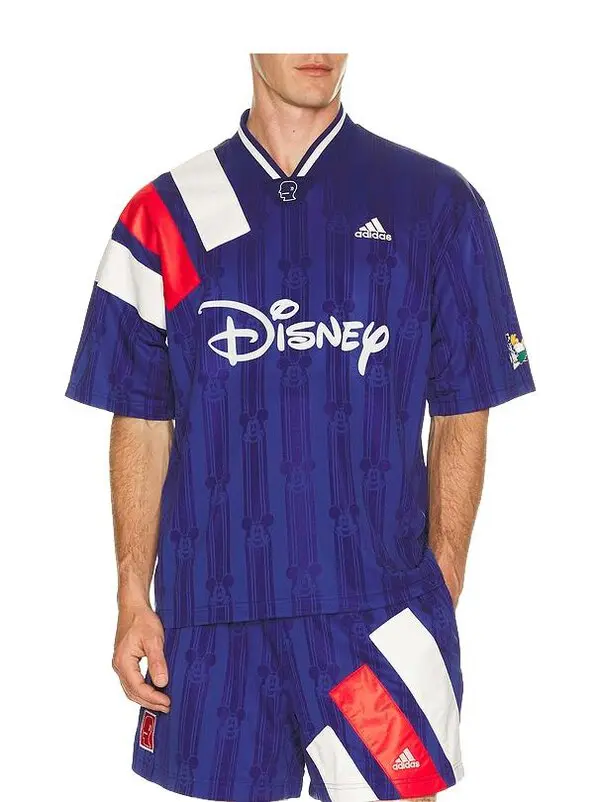 ADIDAS ORIGINALS X Brain Dead X Disney Football Jersey In . Also - Blue