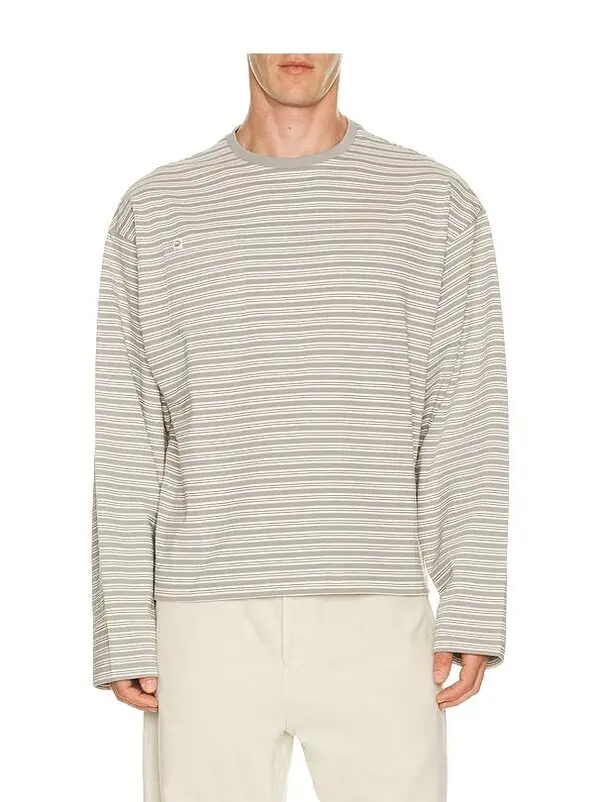 DRMERS CLUB Striped Long Sleeve Tee In . Also - Grey