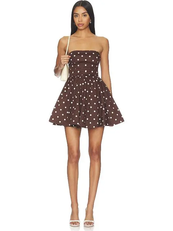 L'academie Jodie Mini Dress - Brown