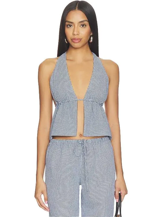 MORE TO COME Ruthie Halter Top - Blue