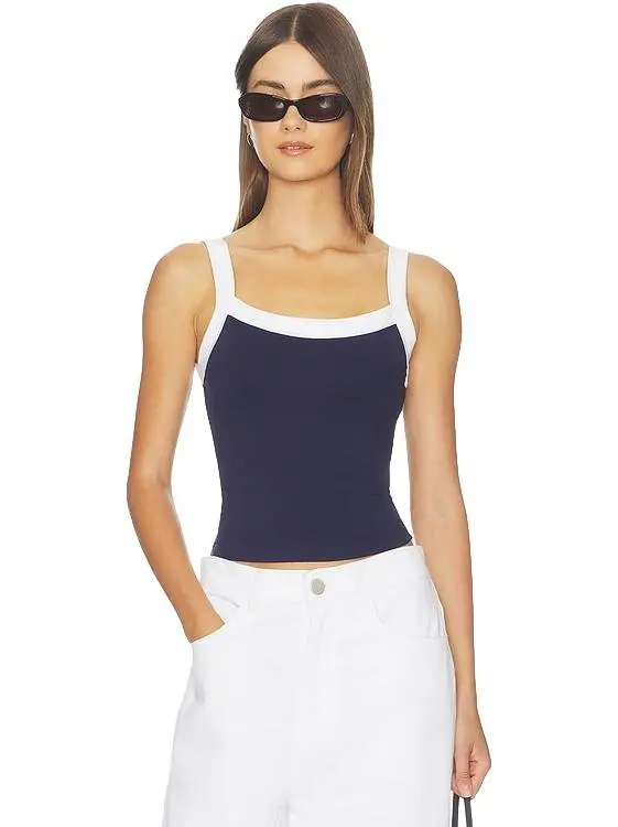 Good American The Ringer Tank Top - Navy