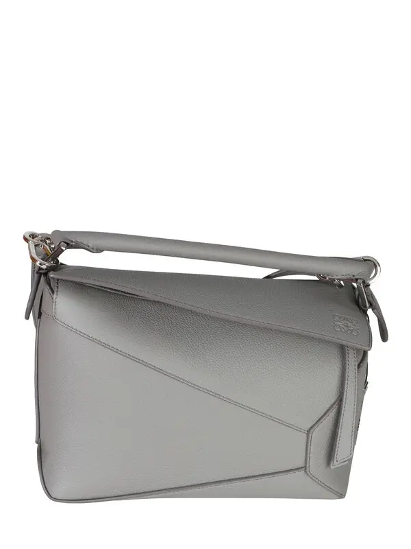 Loewe Grained Calfskin Puzzle Edge Bag - Gray