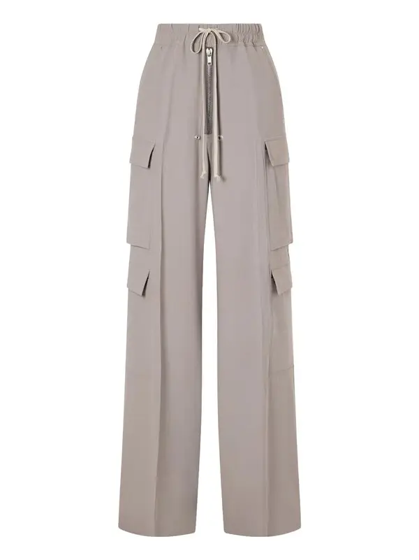 Rick Owens Cargo Belted Wide-leg Pants - Gray
