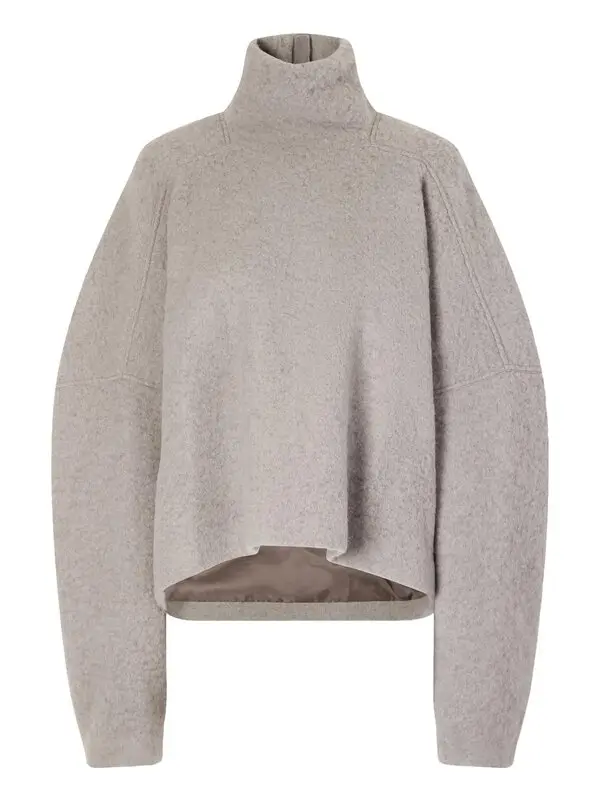 Rick Owens Jumbo Tabard Alpaca And Wool-blend Sweater - Gray