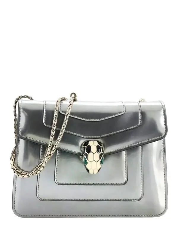 BVLGARI Serpenti Forever Small Shoulder Bag - Silver