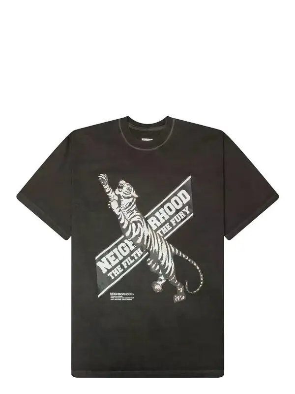 NEIGHBORHOOD Tiger-print T-shirt - Black