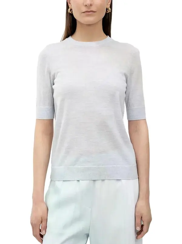 BOSS Short-sleeve Crew-neck Sweater - Blue